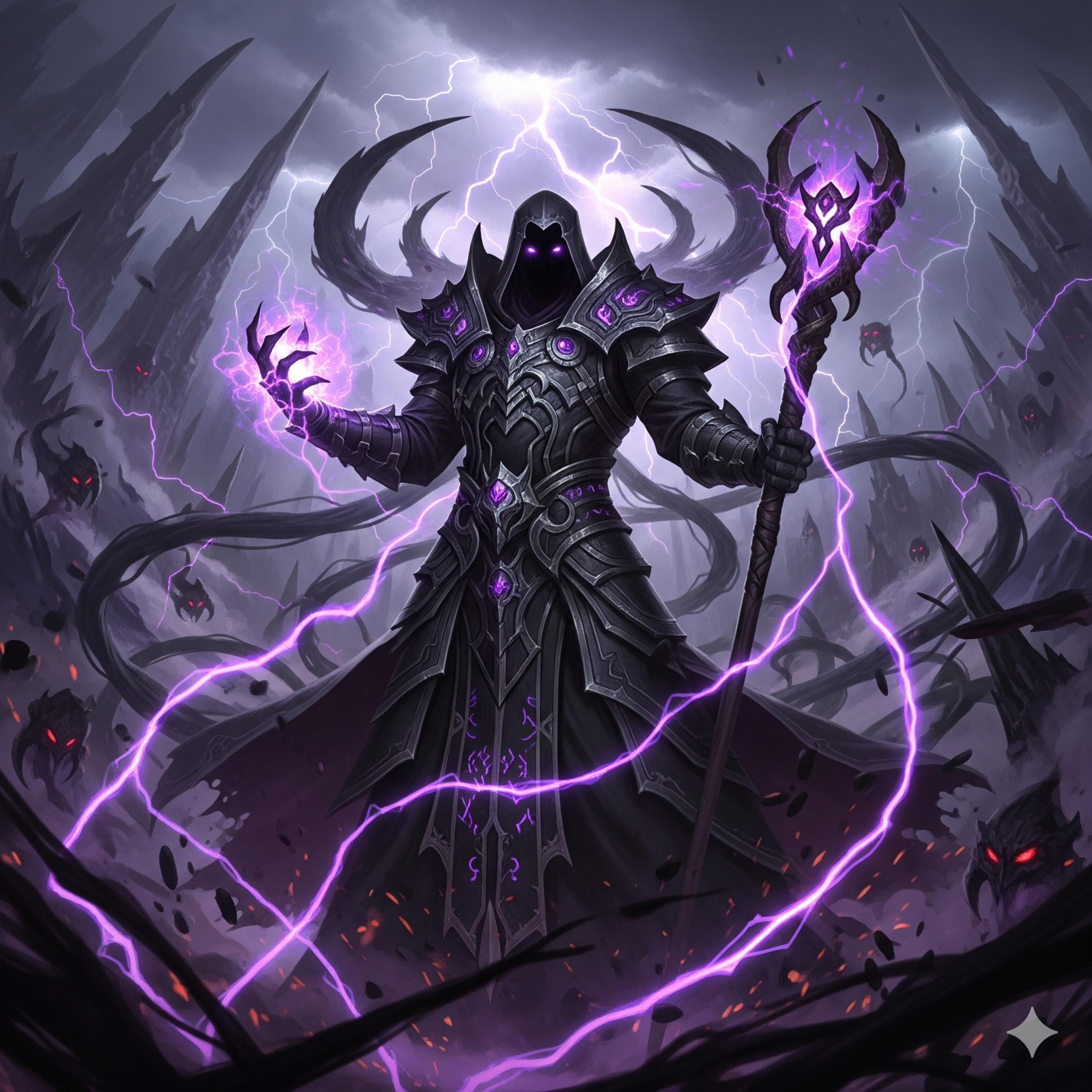 Dark Fantasy Wizard Clipart Bundle: Dnd Mage PNG Images (digital ...