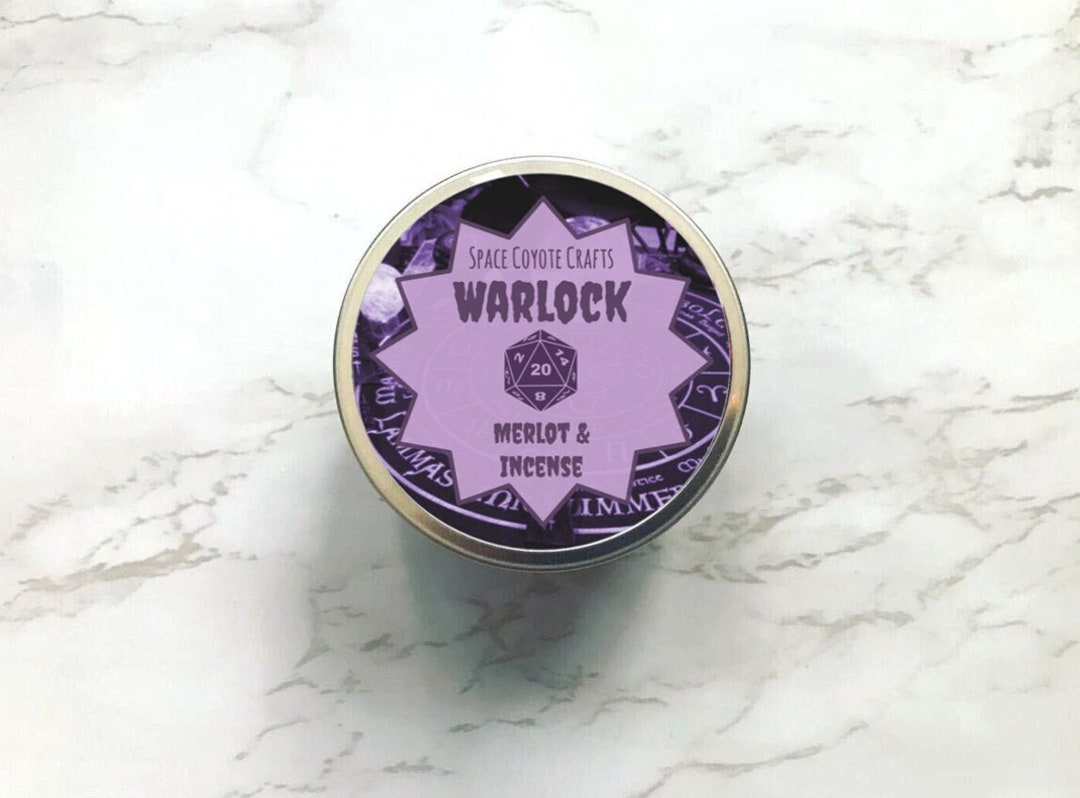Warlock Candle // 4 Ounce Soy Candle Dnd Soy Candle Dungeons & Dragons ...