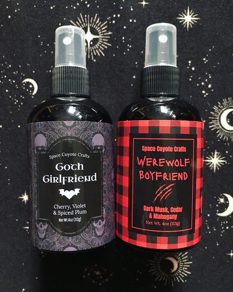 Goth GF & Werewolf BF Body Mist Spray 4oz - Etsy