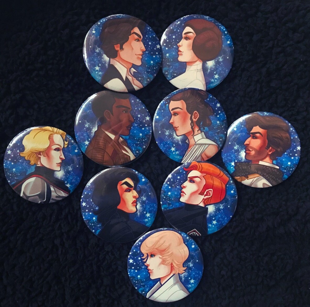 Star Wars Character Pinback Buttons - Etsy
