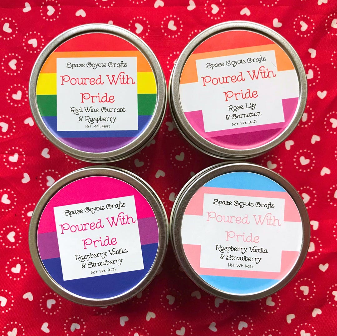 Pride Flag 4 Ounce Soy Candle Set - Etsy