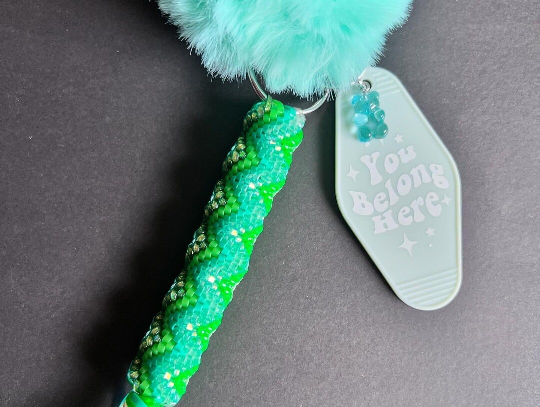 Boondoggle Keychain Positive Attitude Plush Charm - Etsy