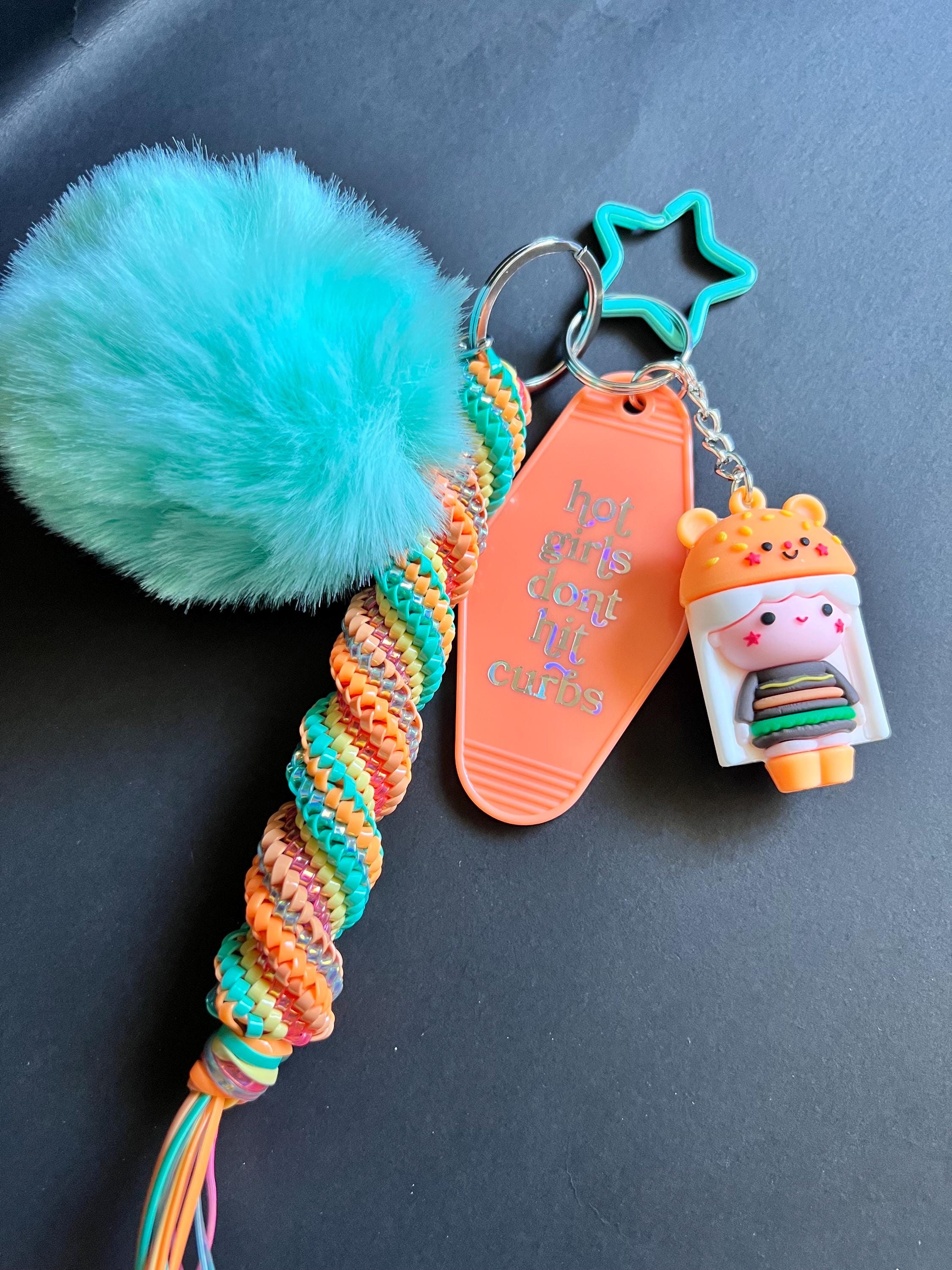 Boondoggle "gimp" Keychain With Charms - Etsy