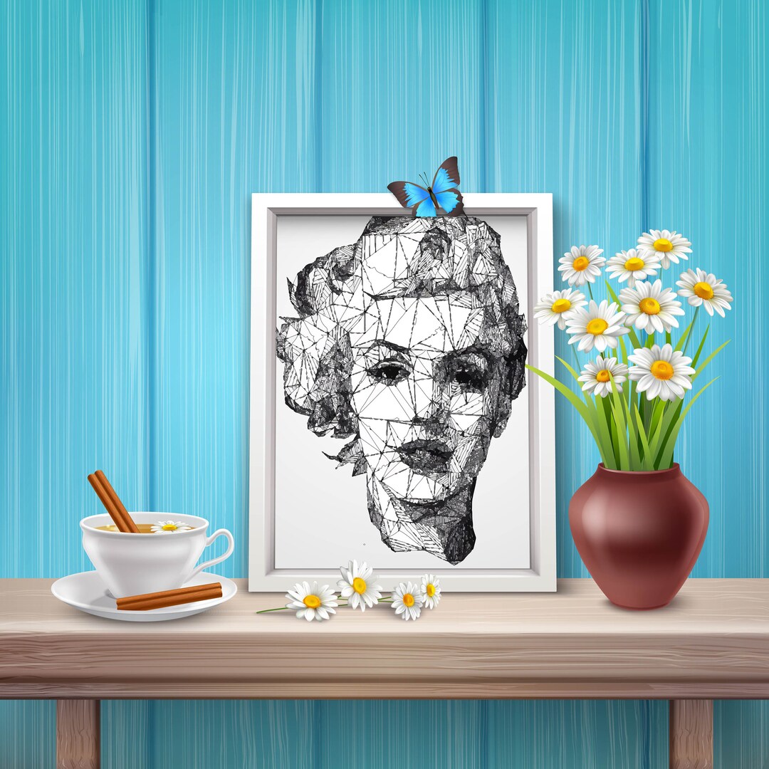 Geometric Girl Face SVG, Girl Head , Female Head, Digital Download ...