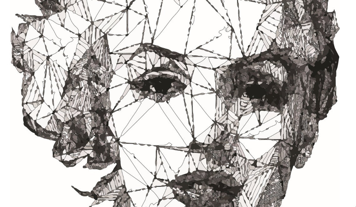 Geometric Girl Face SVG, Girl Head , Female Head, Digital Download ...