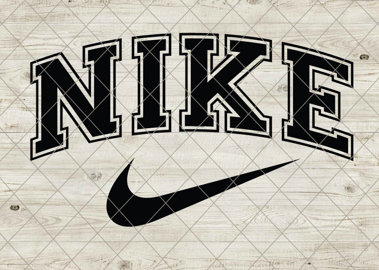 Nike Double Vintage Outline Logo Nike Swoosh Bundle Design | Etsy