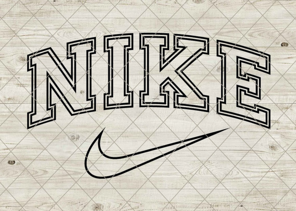 Nike Double Vintage Outline Logo Nike Swoosh Bundle Design | Etsy