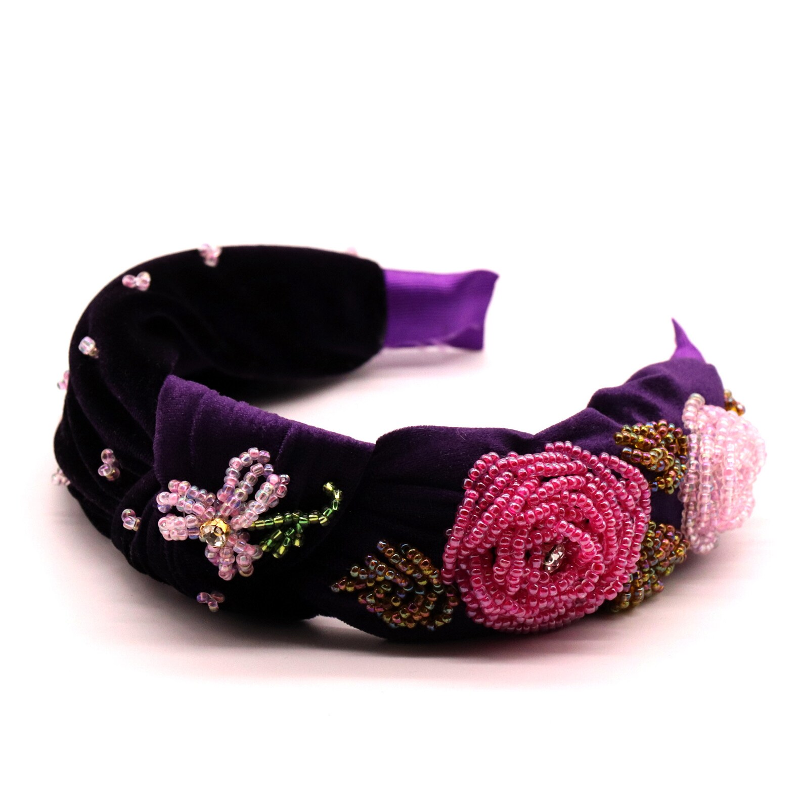 Black Crown With Beads / Headbands / Wedding Hair Accessories ...