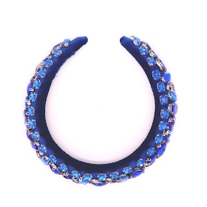 Blue Crystal Crown / Headbands / Wedding Hair Accessories / Crystal ...