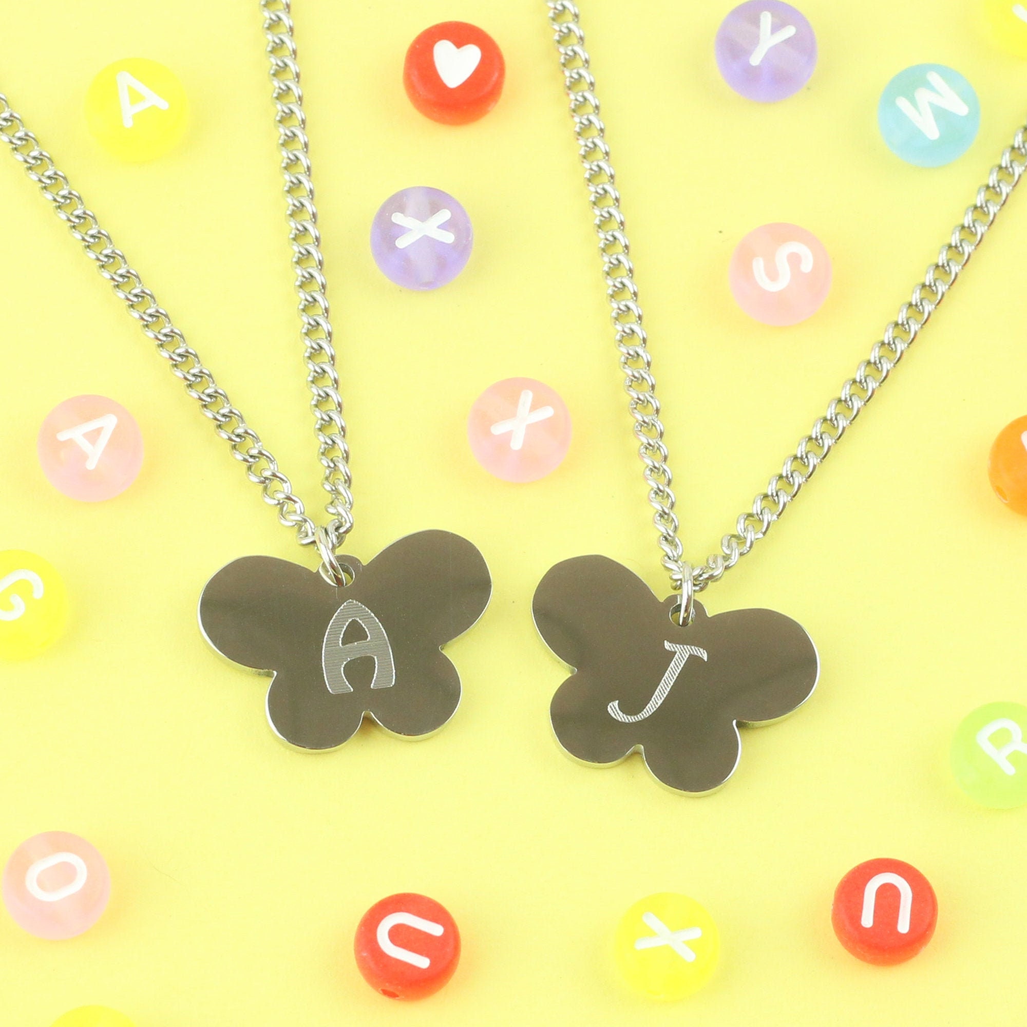 Personalized Initial Necklace for Girl Kids Initial Necklace | Etsy