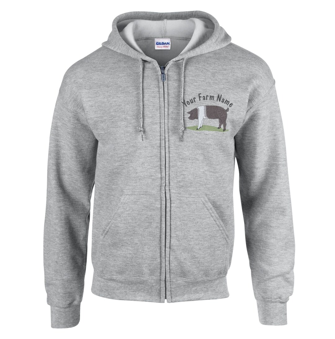 Hampshire Pig Farm Custom Embroidery Sweatshirts Family Swine Farm ...