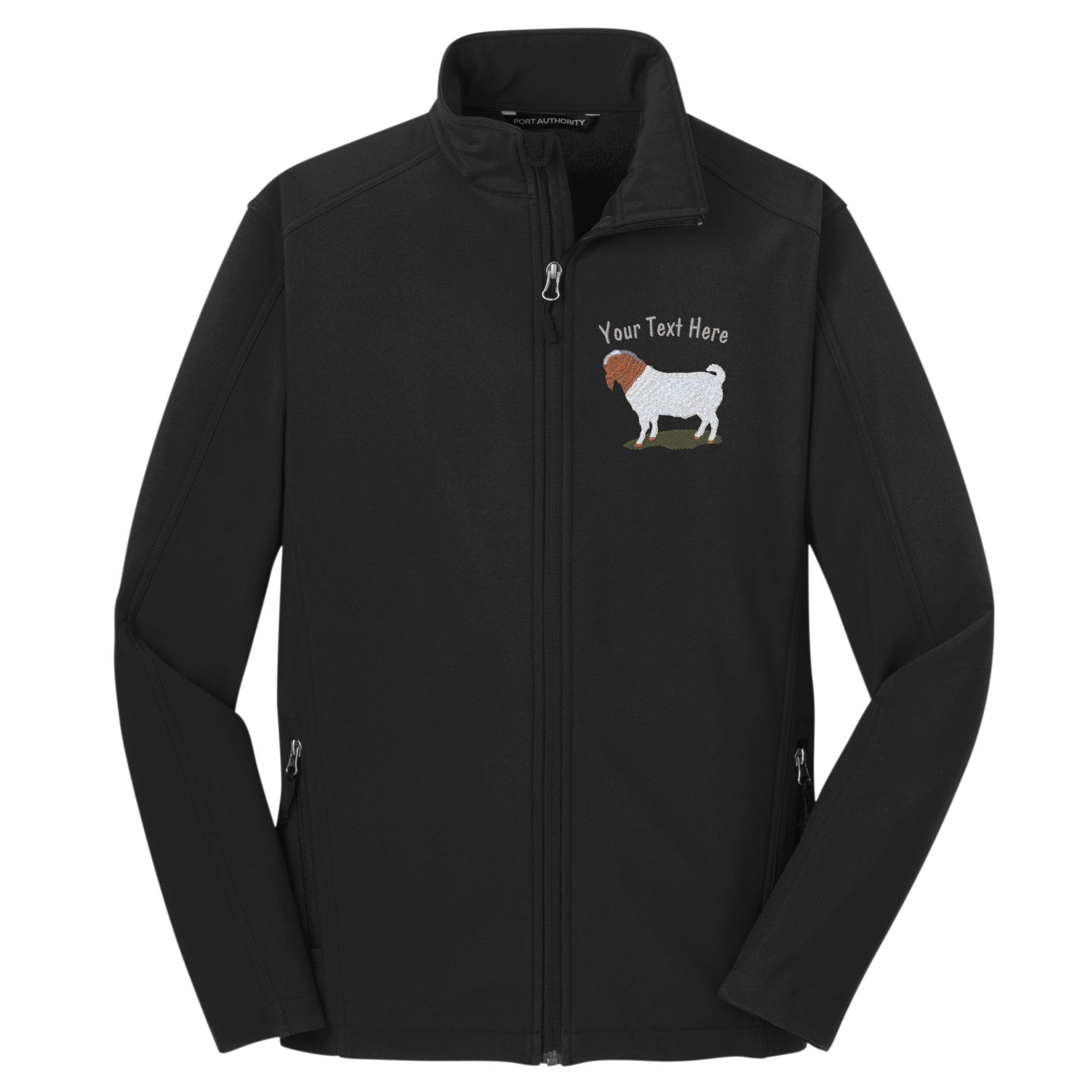 Boer Goat Farm Name, Custom Embroidery Duck Brown or Black Soft Shell ...