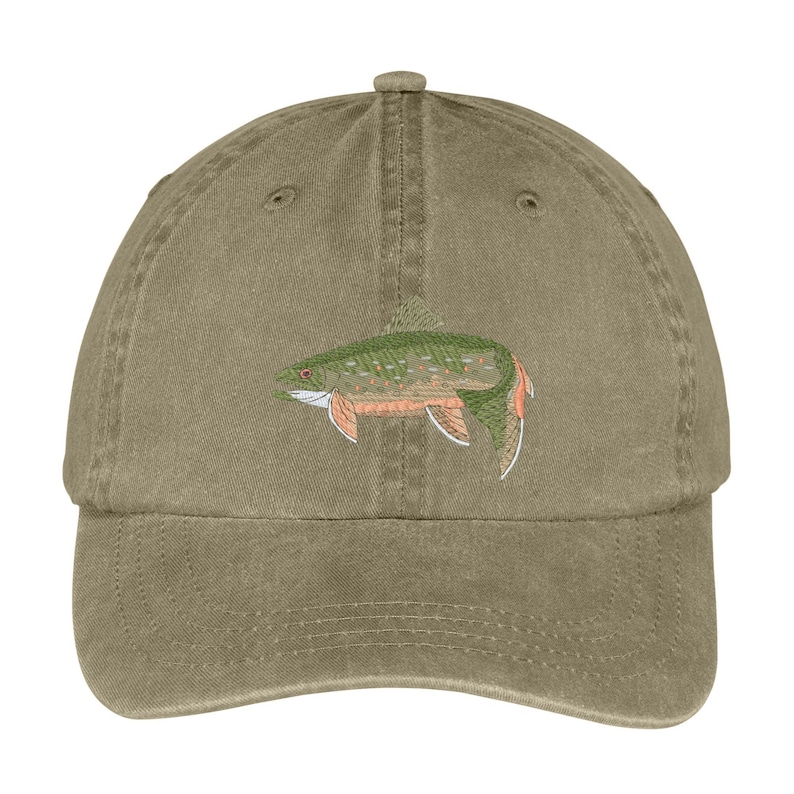 Brook Trout Baseball Cap Embroidery *** Can Be Personalized With Name ...