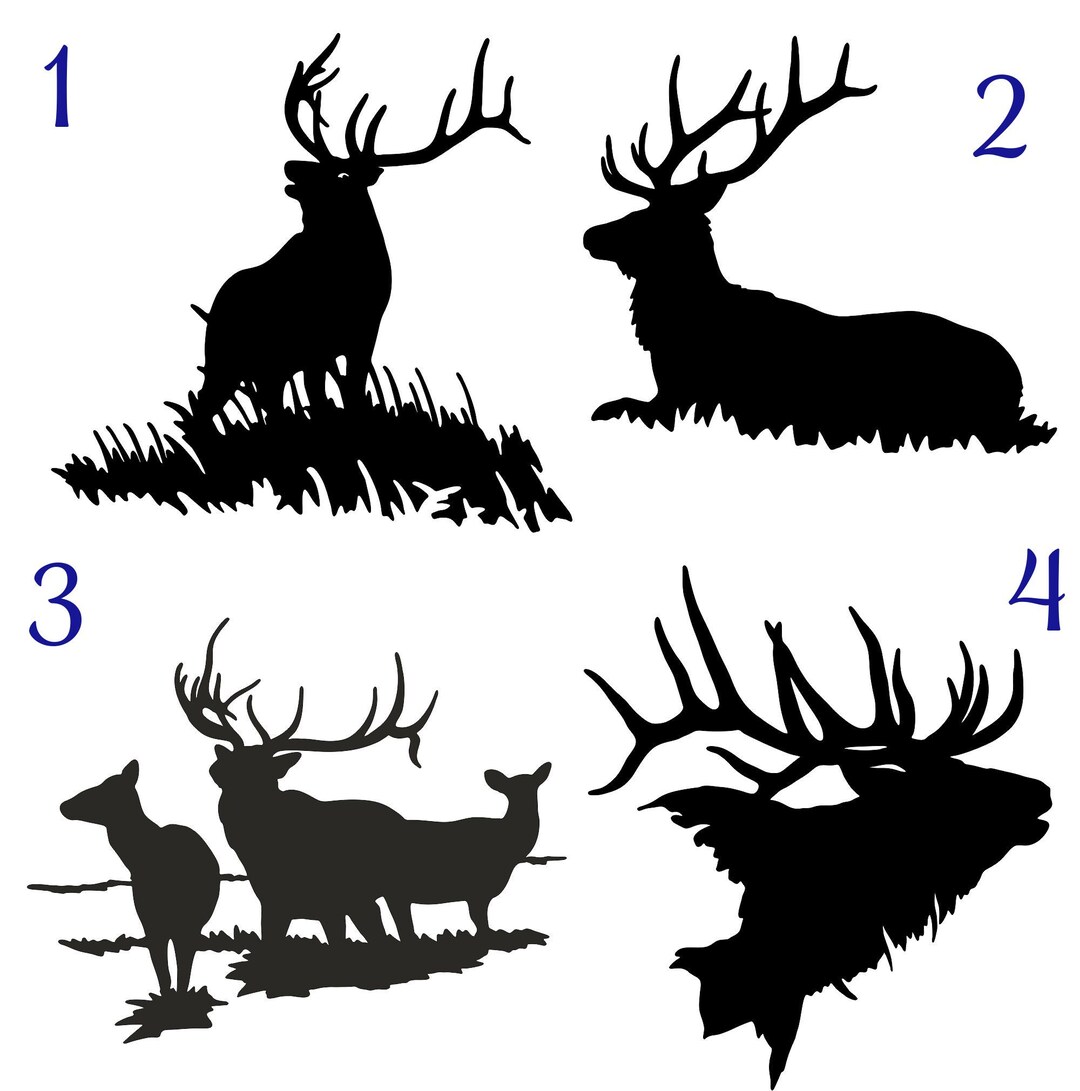 Elk Decals Outdoor/indoor White or Black, Bull or Cow Elk Perfect Gift ...