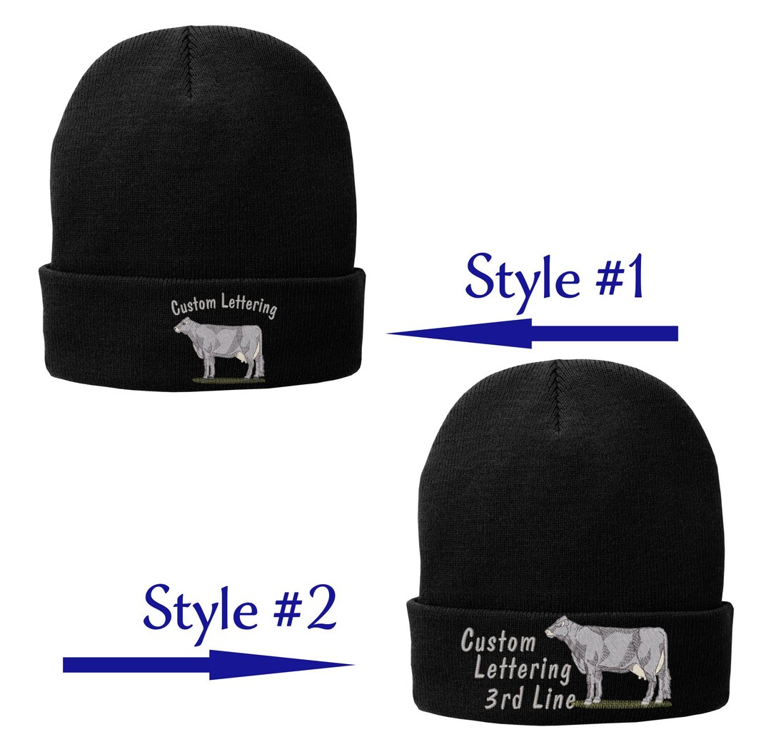 Brown Swiss Dairy Cow Farm Ranch Cattle Company Name Embroidery ...