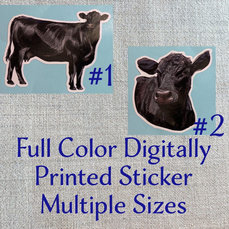 Cow Head Decal - Etsy