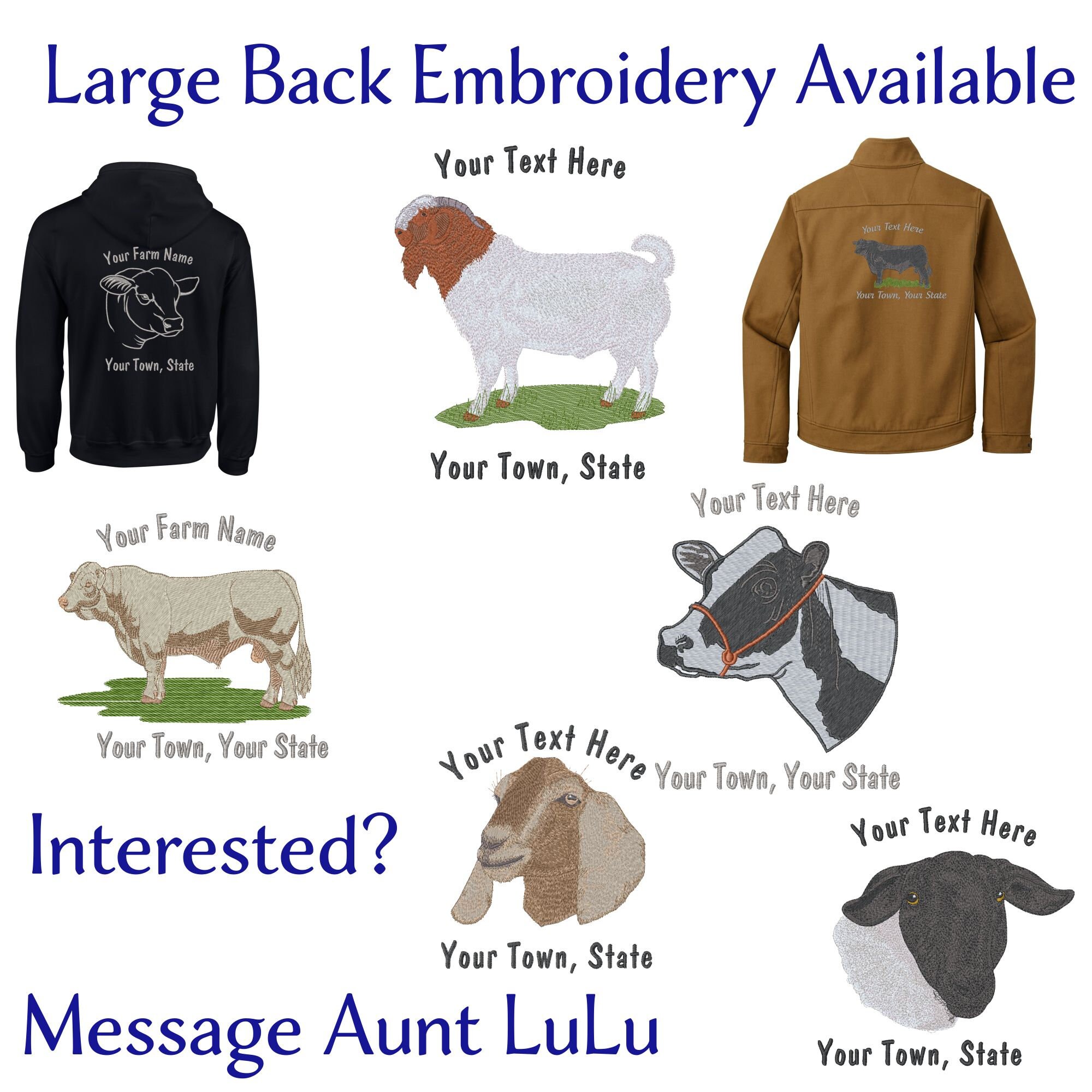 Blue Butt Pig Farm Family Custom Embroidery Swine Farm, Show Team ...
