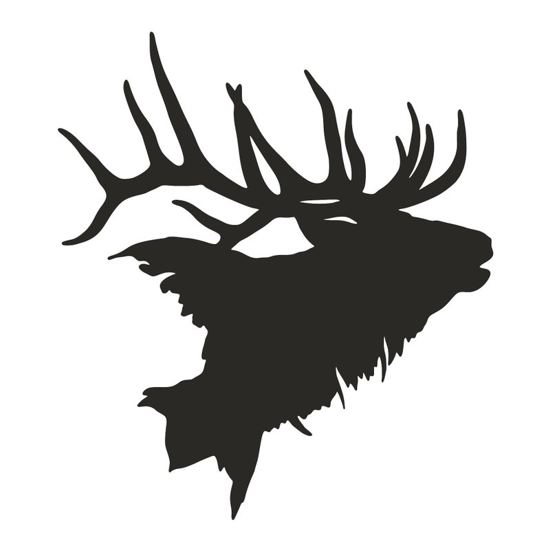 Elk Decals Outdoor/indoor White or Black, Bull or Cow Elk Perfect Gift ...