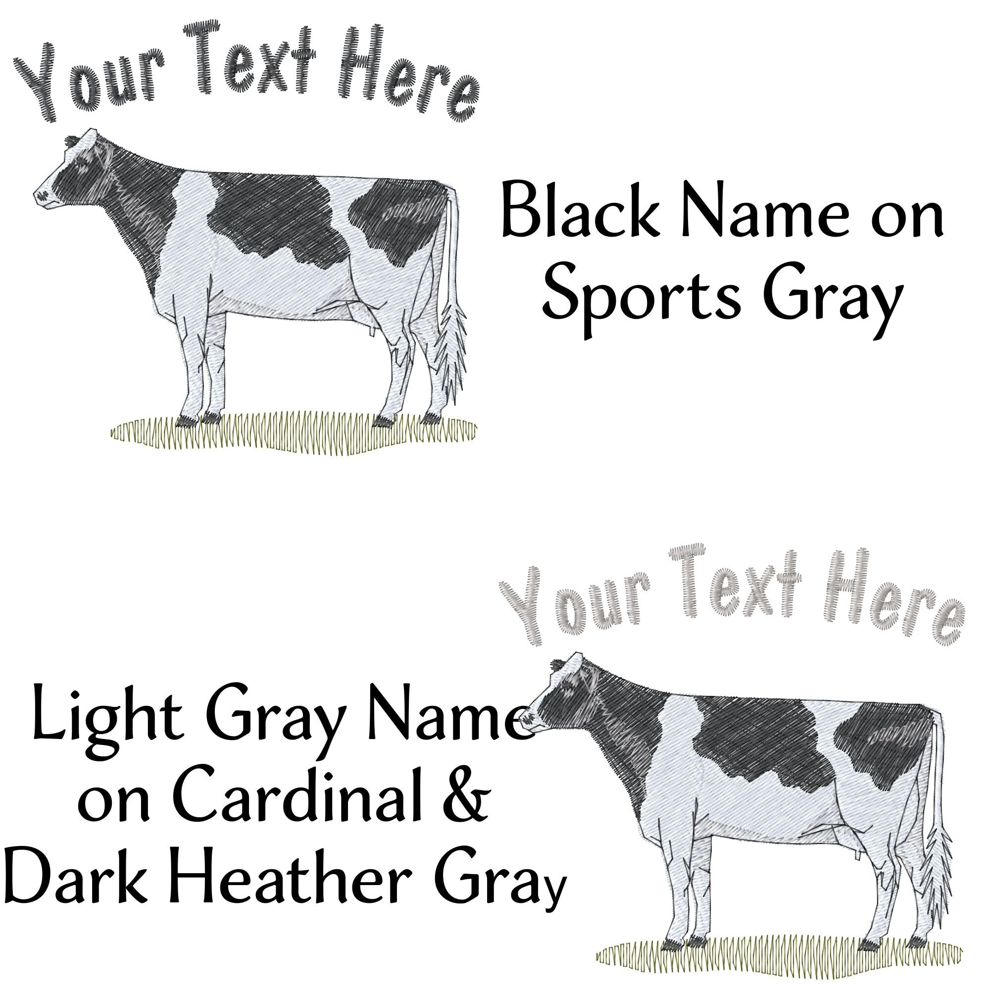 Holstein Farm Name, Custom Embroidery Soft Shell Jacket Duck Brown ...