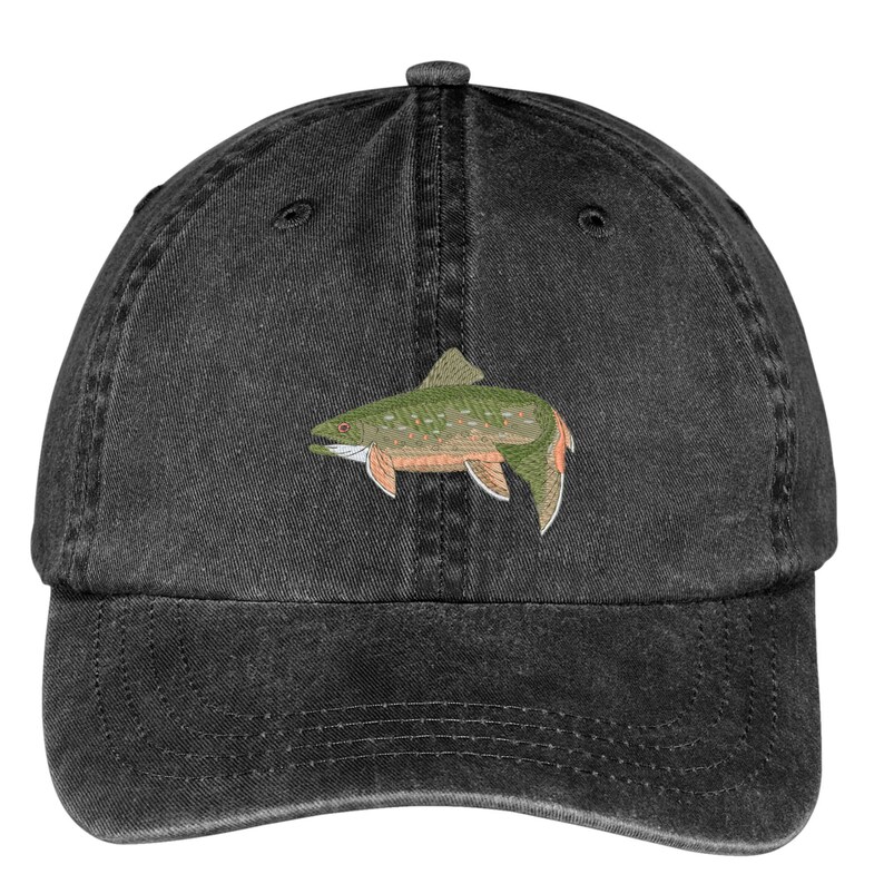Brook Trout Baseball Cap Embroidery *** Can Be Personalized With Name ...