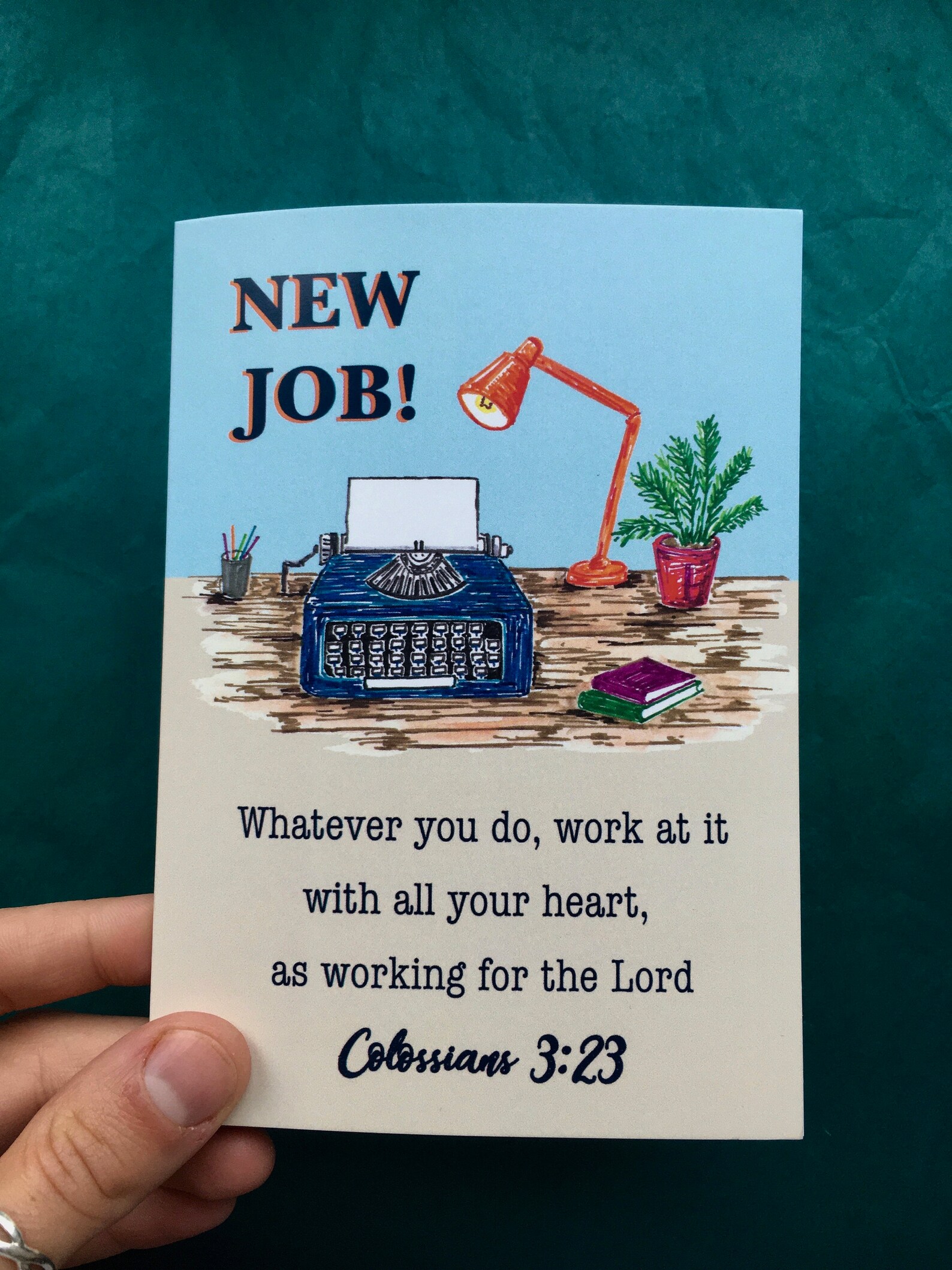 New Job card/ Christian Cards/ Bible verse Card/ New job | Etsy
