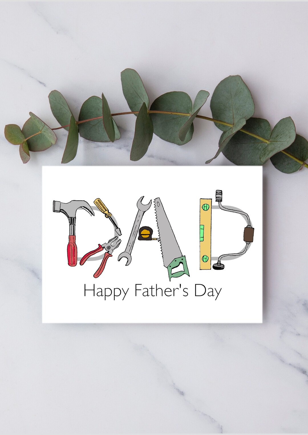 Tools Dad Birthday Card/ Personalised Card/ Tools Dad Card/ Workman's ...