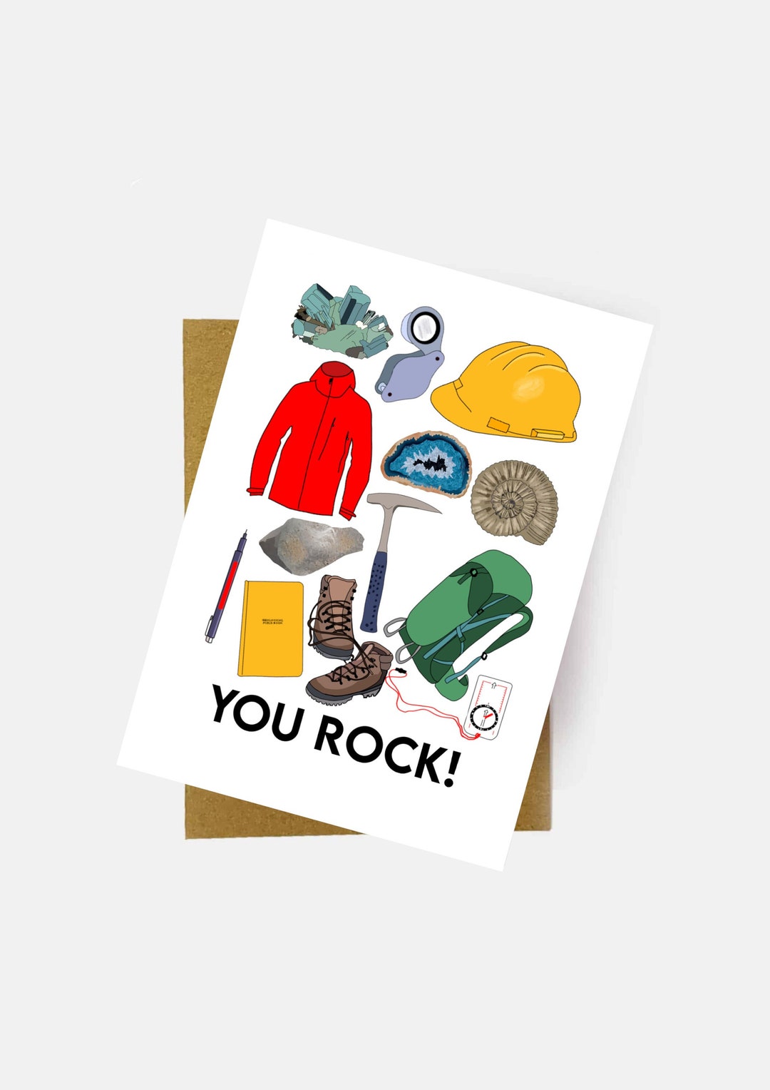 Geology Card Geology Card You Rock Geology Card You Rock - Etsy