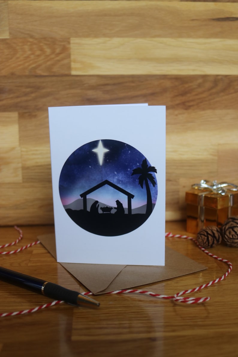 Christmas Cards Nativity Christmas nativity Scene christian - Etsy