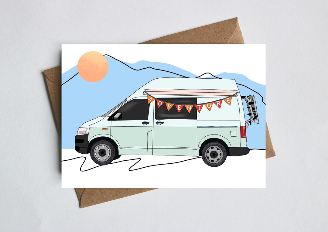 Campervan Card/ Adventure Card/ New Adventure Card/ Outdoor Card ...