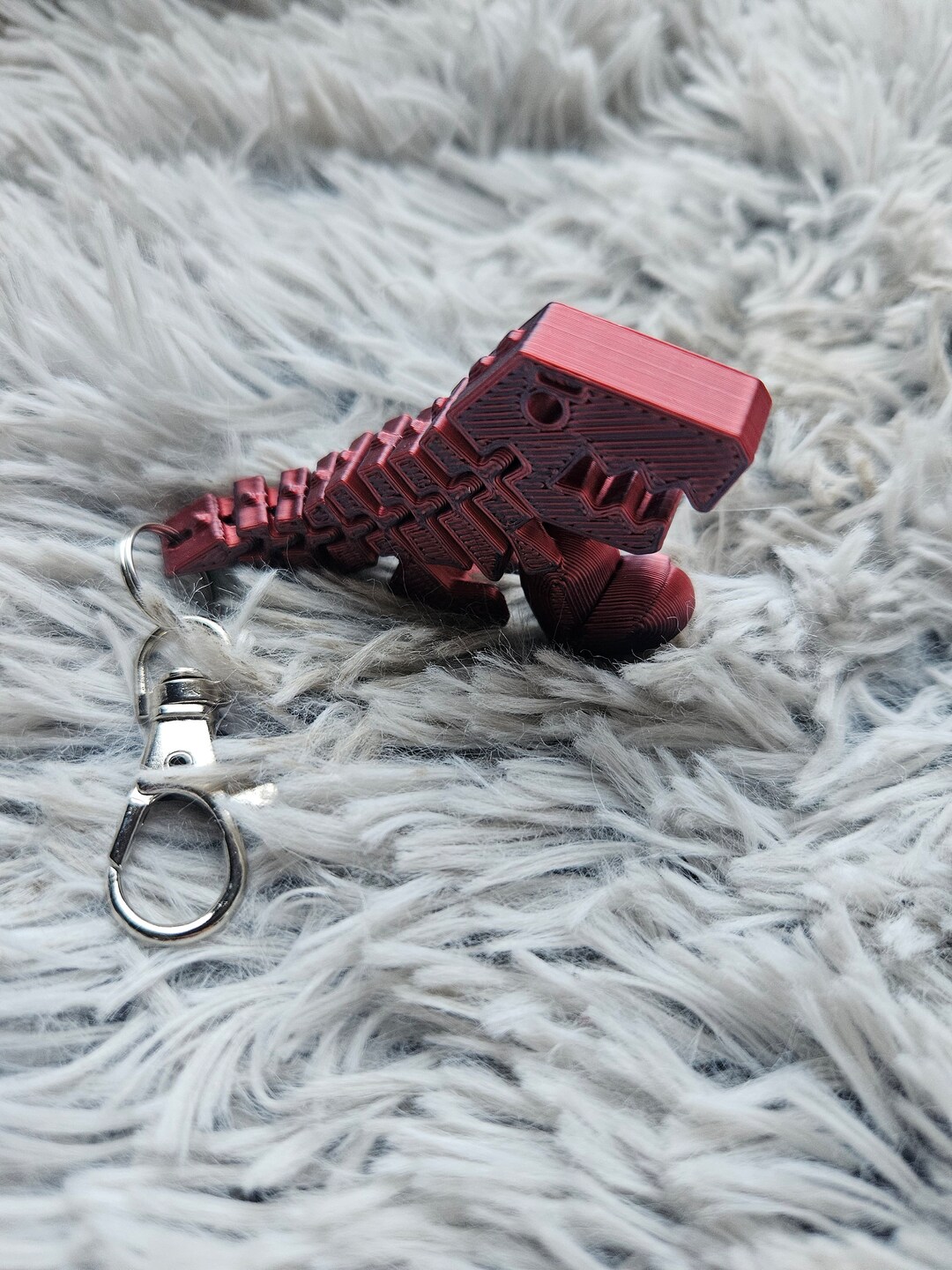 3D Printed Flexi T-rex Keychain - Etsy