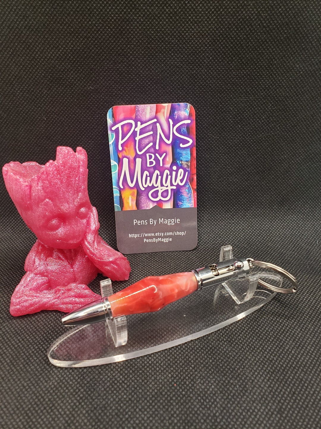 Hand Turned Mini Ink Keychain Pen - Etsy