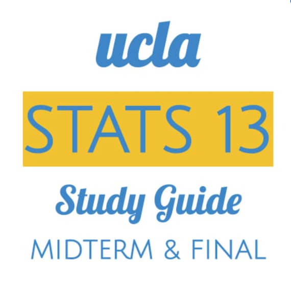 UCLA STATS 14 Study Guide Cheat Sheet Introduction to | Etsy