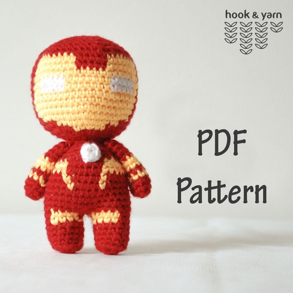 Iron Man PDF Crochet Amigurumi Pattern Toys Stuffed Animals & Plushies ...