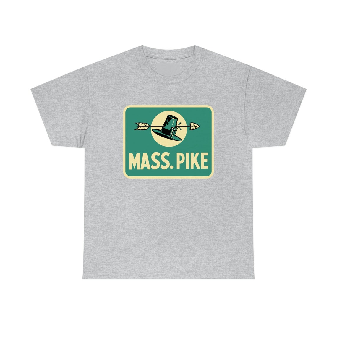 Mass Pike T-shirt Road Sign Massachusetts Turnpike Route 90 Car Travel ...