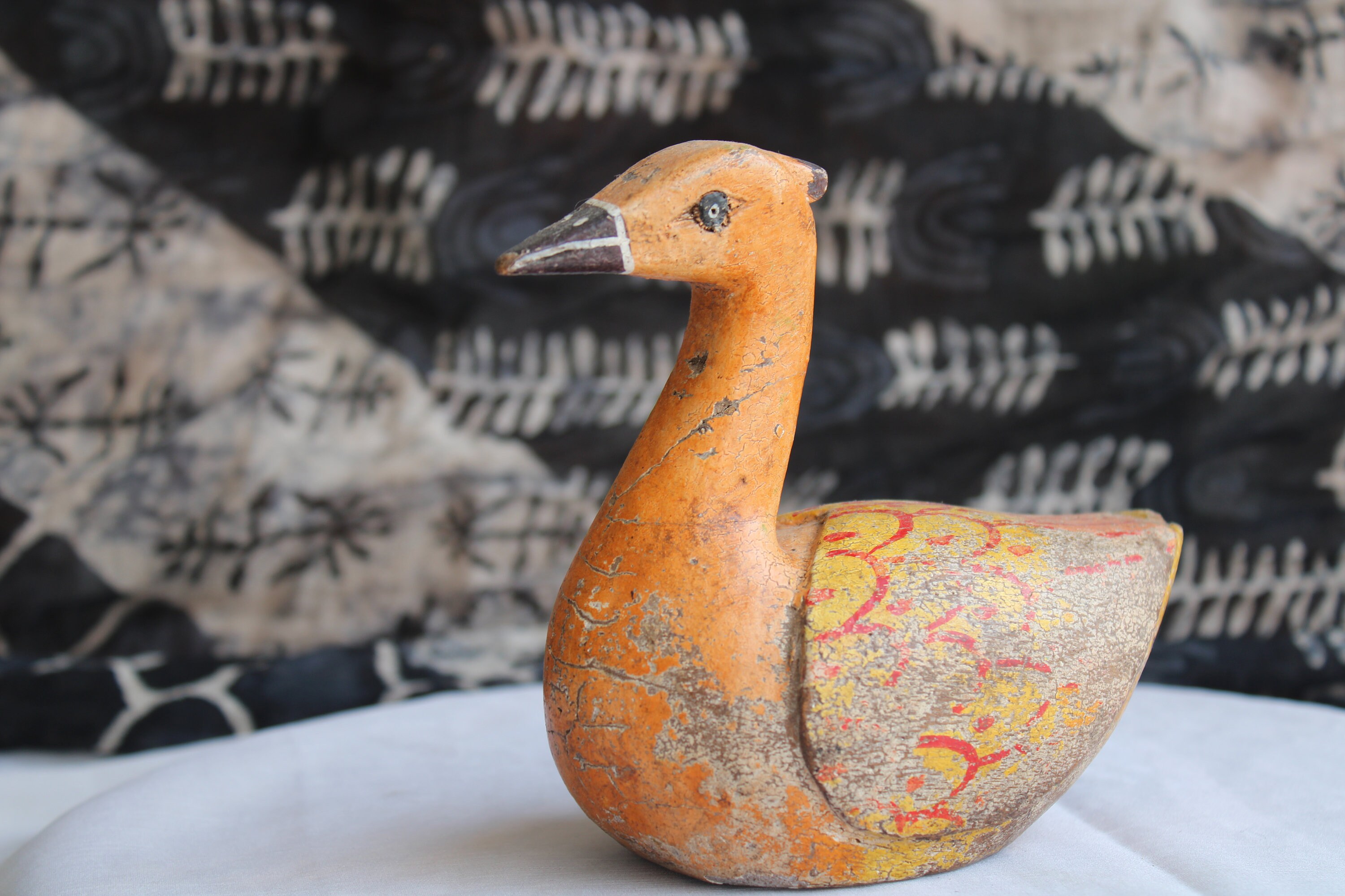 Sculpture vintage wooden ducks handmade and handpainted 1970's duck ...