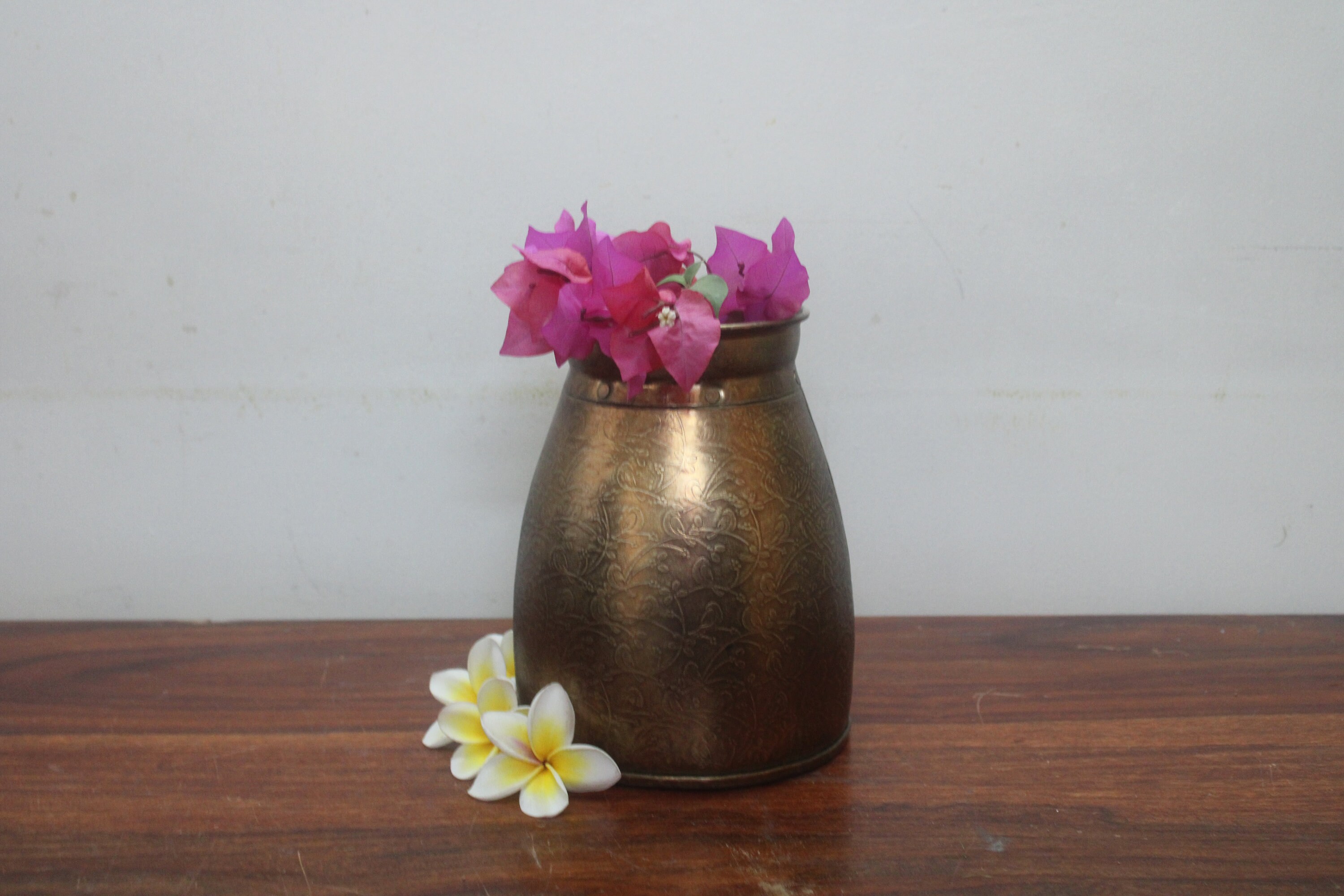 Home & Living Home Décor unique Indian golden metal Pot Indian ...