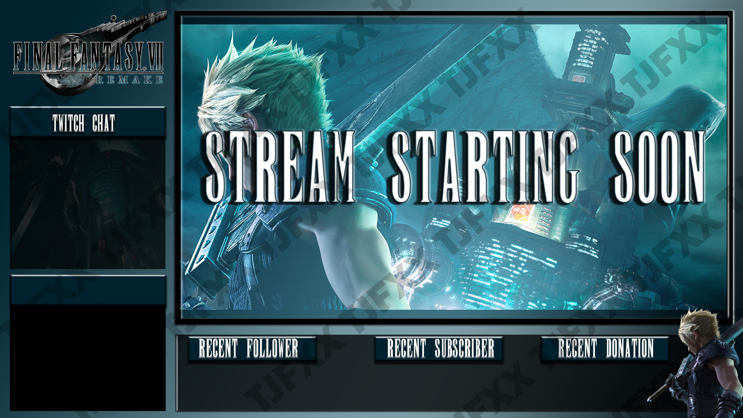 Final Fantasy VII Remake Twitch Overlay [instant Download] - Etsy