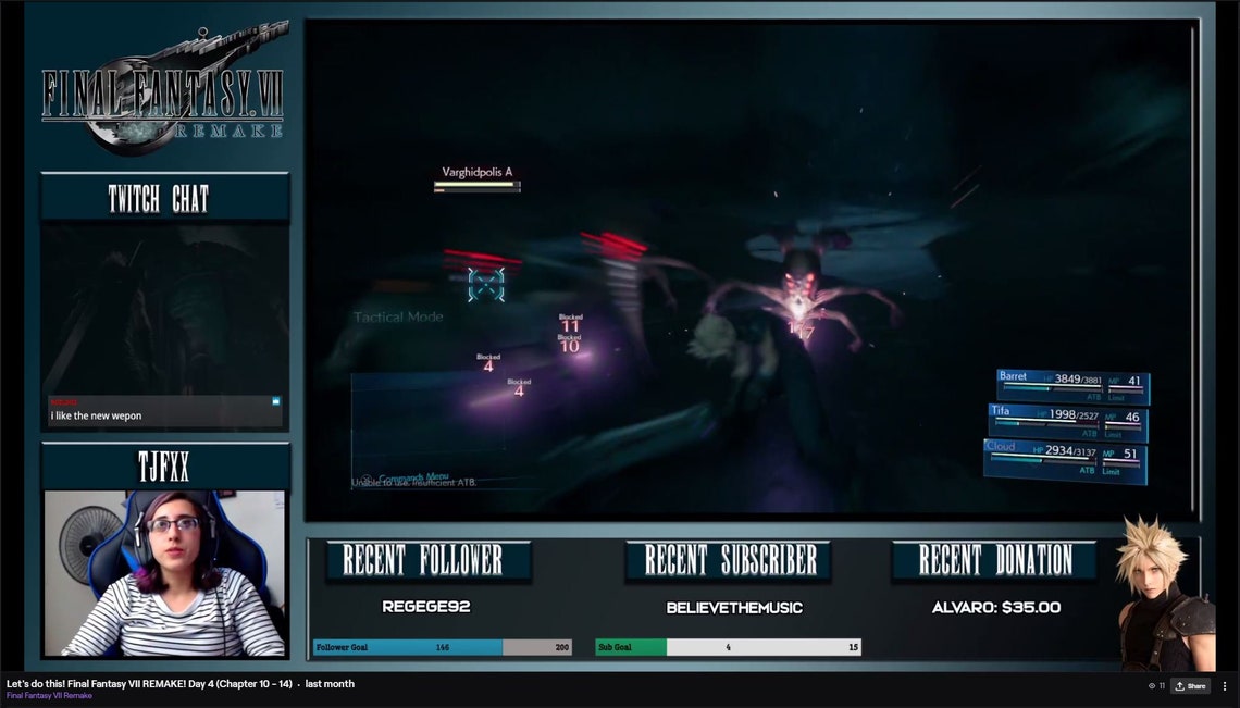 Final Fantasy VII Remake Twitch Overlay [Téléchargement instantané ...