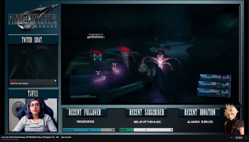 Final Fantasy VII Remake Twitch Overlay [instant Download] - Etsy