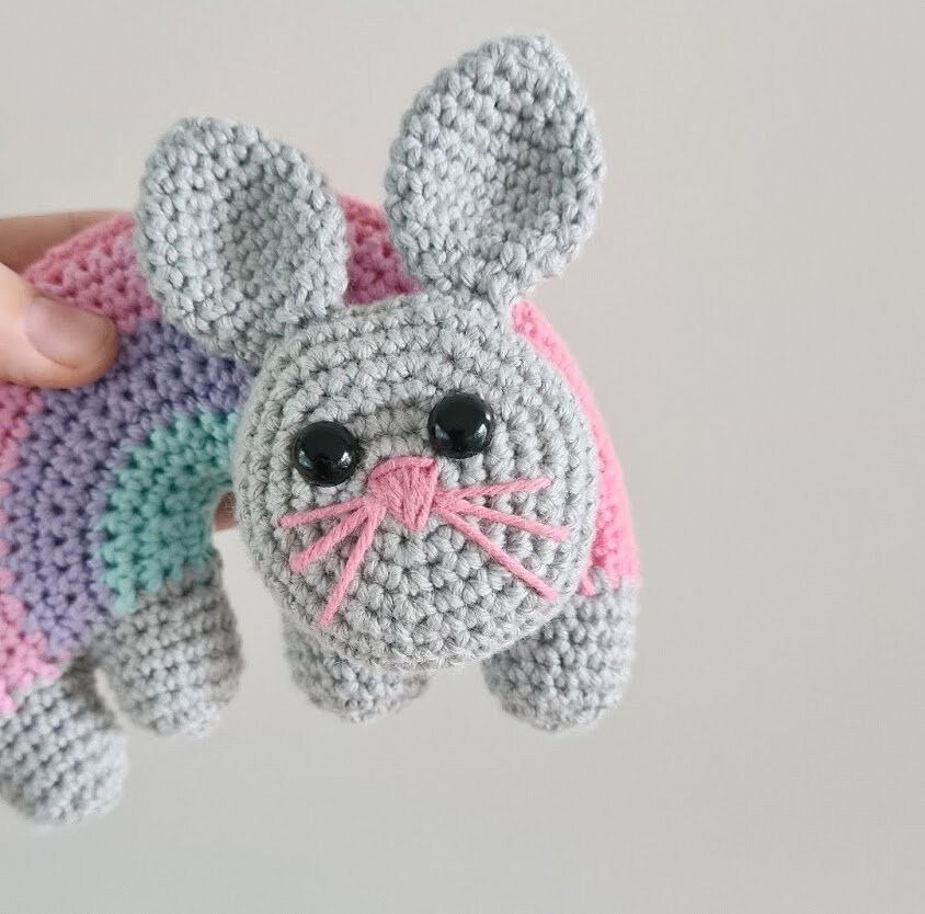 Crochet Pattern Mini Rainbow Bunny Hop Amigurumi Rainbow - Etsy