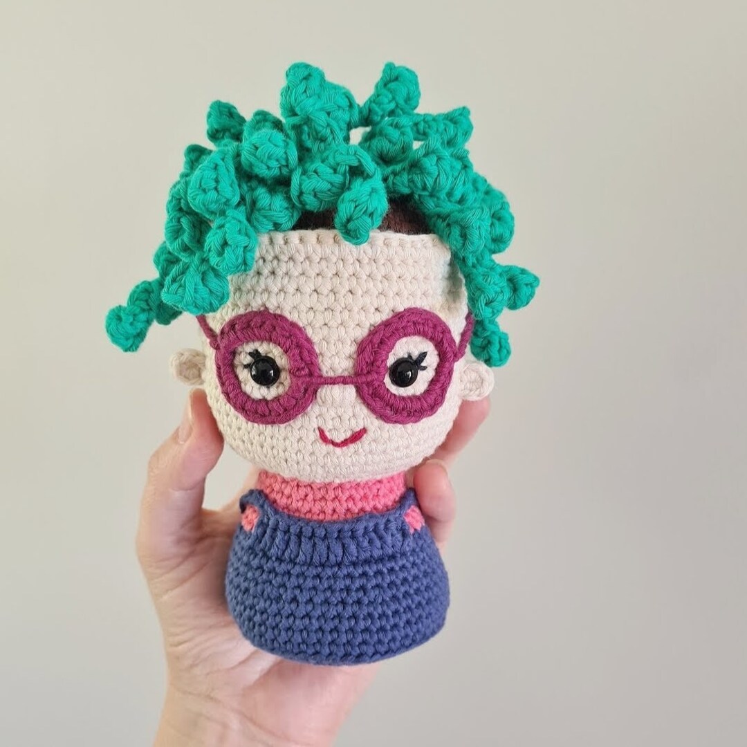 Penny Pot Plant Head Fake Plant Perfect Desk Accessory - Etsy