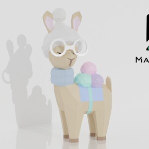 Llama Bebé Versión 2, Decoración De Interior, Llama Low Poly, Template ...
