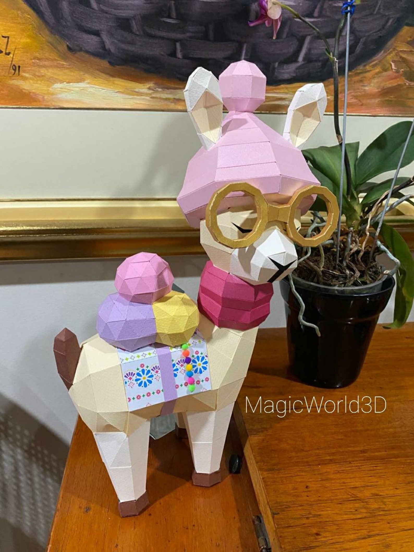 Llama Baby (2) Papercraft Template, Low Poly DIY Sculpture (PDF, SVG ...