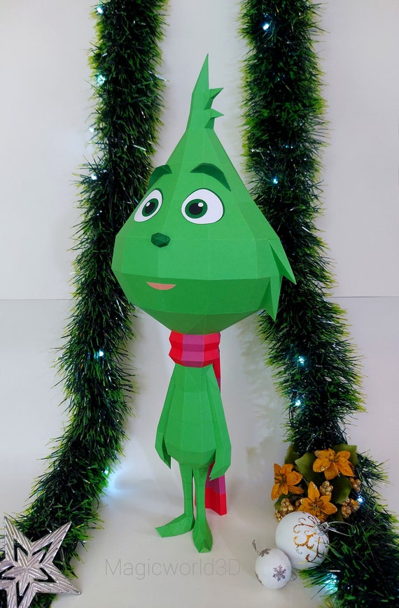 The Grinch christmas papercraft home Decoration paper | Etsy UK