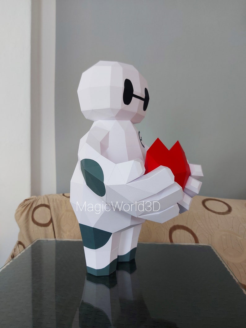 Baymax Papercraft Template, Low Poly DIY Sculpture (PDF, SVG, Studio3 ...
