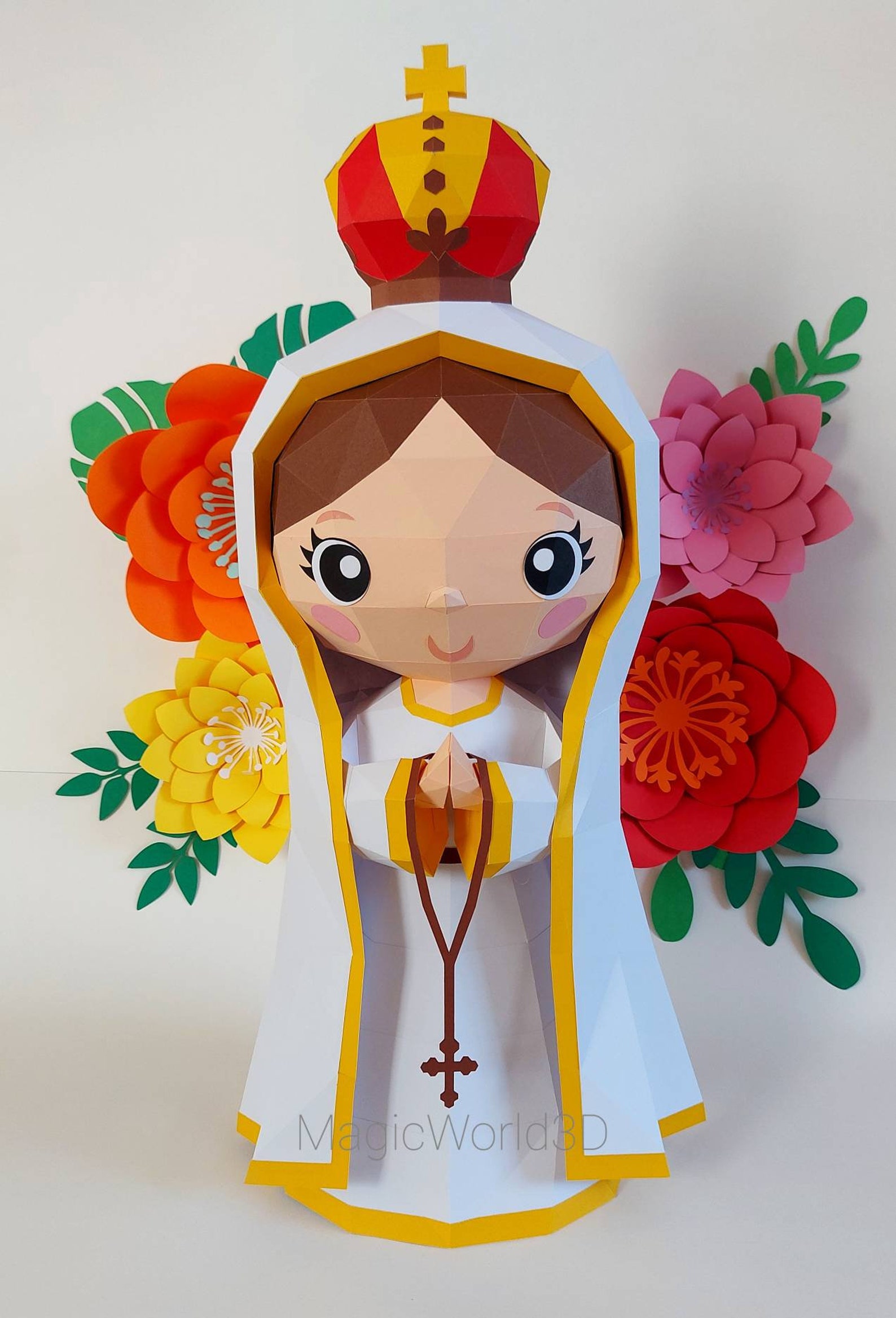 Cute Fátima, Virgen De Fátima, Papercraft Maria, Template 3D, Home ...