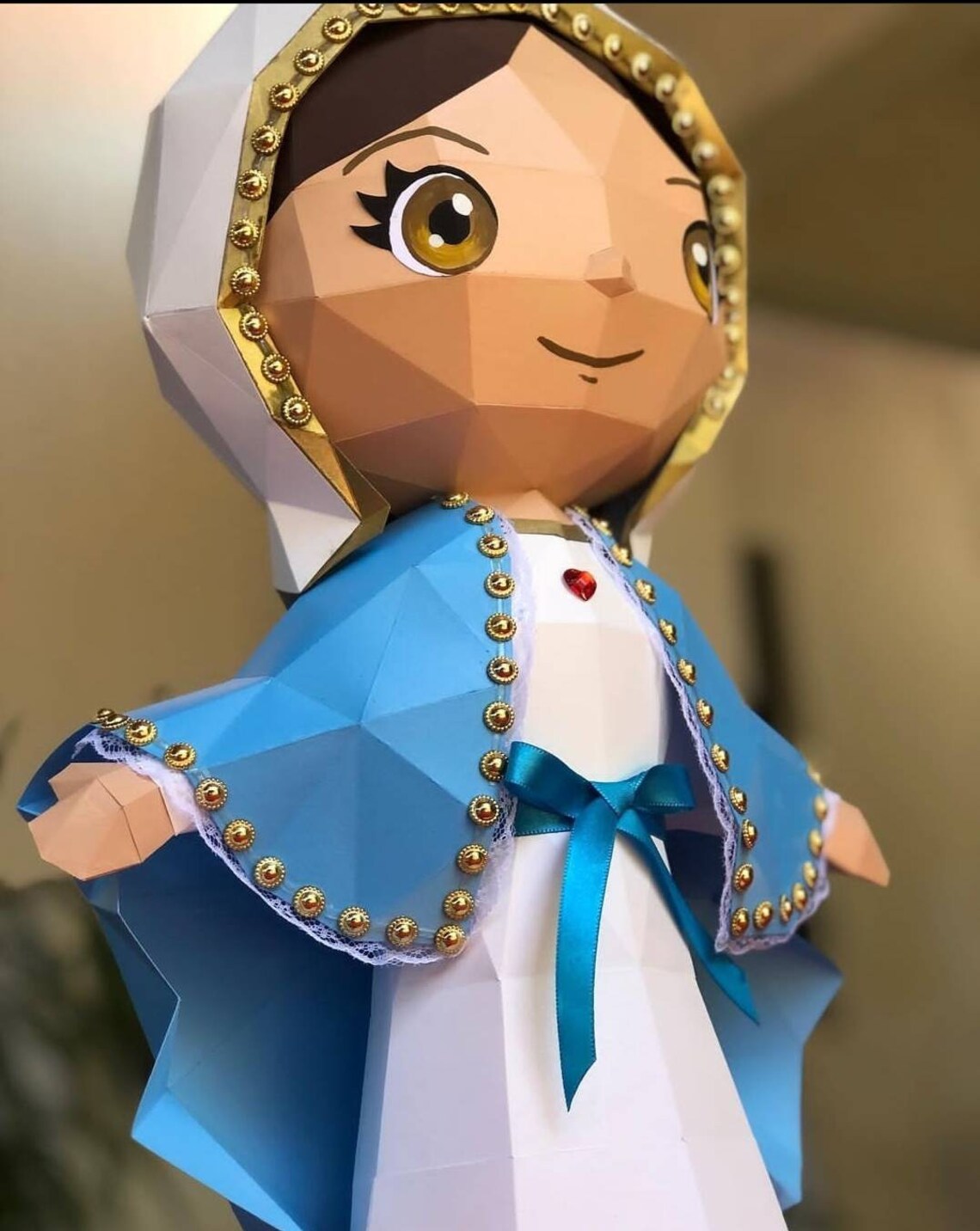 Cute Mary Papercraft Maria Template 3D Home Decoration - Etsy Canada