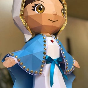 Cute Mary, Papercraft Maria, Template 3D, Home Decoration, Marie, Mary ...