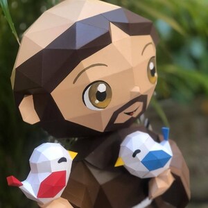 Cute San Francisco, Santo, Papercraft, Template 3D, Home Decoration ...