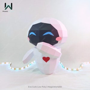 Cute Eve Papercraft, Pdf Template, Paper Sculpture Eve, Low Poly, DIY ...
